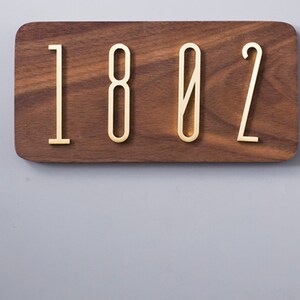 Modern Brass House Numbers Stickers/ Brass House Letter Sign / - Etsy