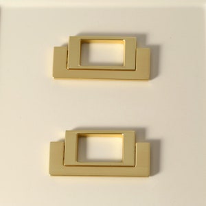 Drawer Knobs and Pulls, Invisible Rectangle Pulls, Ring Knobs, Gold Pull,dresser Knobs, Gold ...
