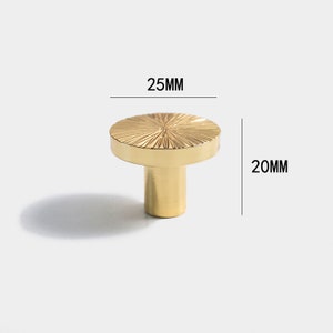 Hammered Solid Brass Round Knobs Round Cabinet Knobs Modern - Etsy