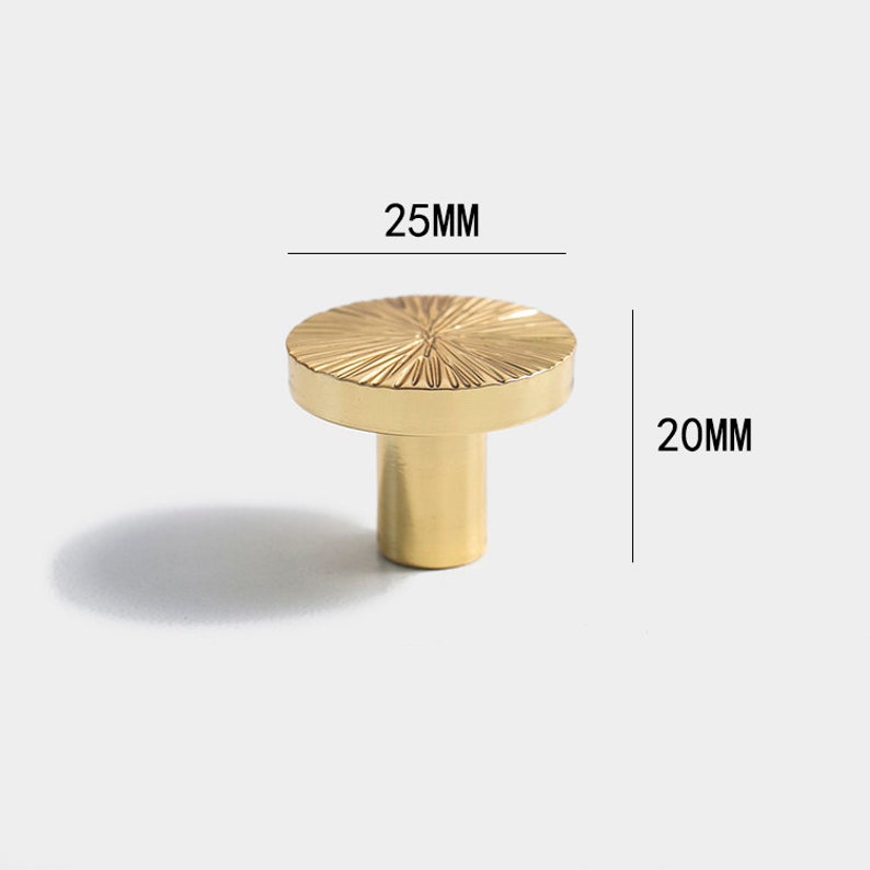 Hammered Solid Brass Round Knobs Round Cabinet Knobs Modern - Etsy