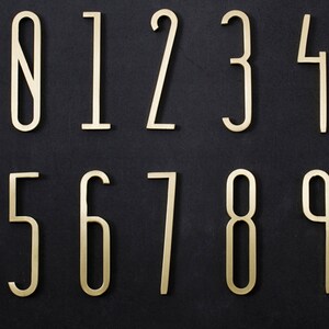 Modern Brass House Numbers Stickers/ Brass House Letter Sign / - Etsy