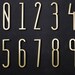 Modern Brass House Numbers Stickers/ Brass House Letter Sign / - Etsy