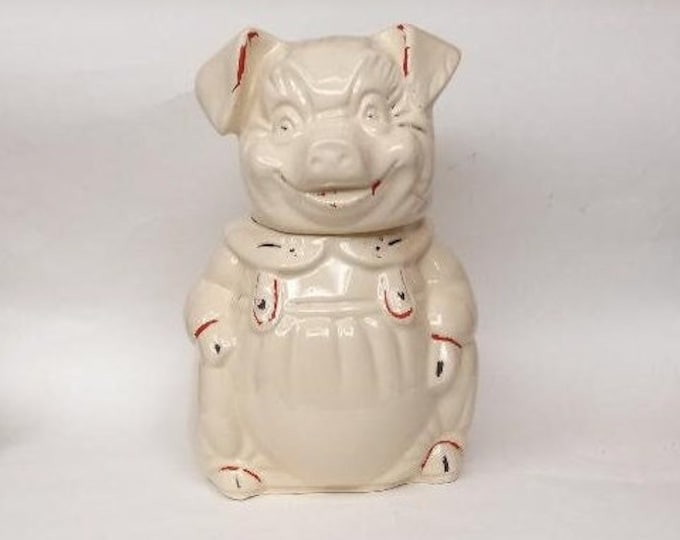 WCL Pottery Pig Sugar Jar, Pig Cookie, Candy, Snack Jar Canister ...