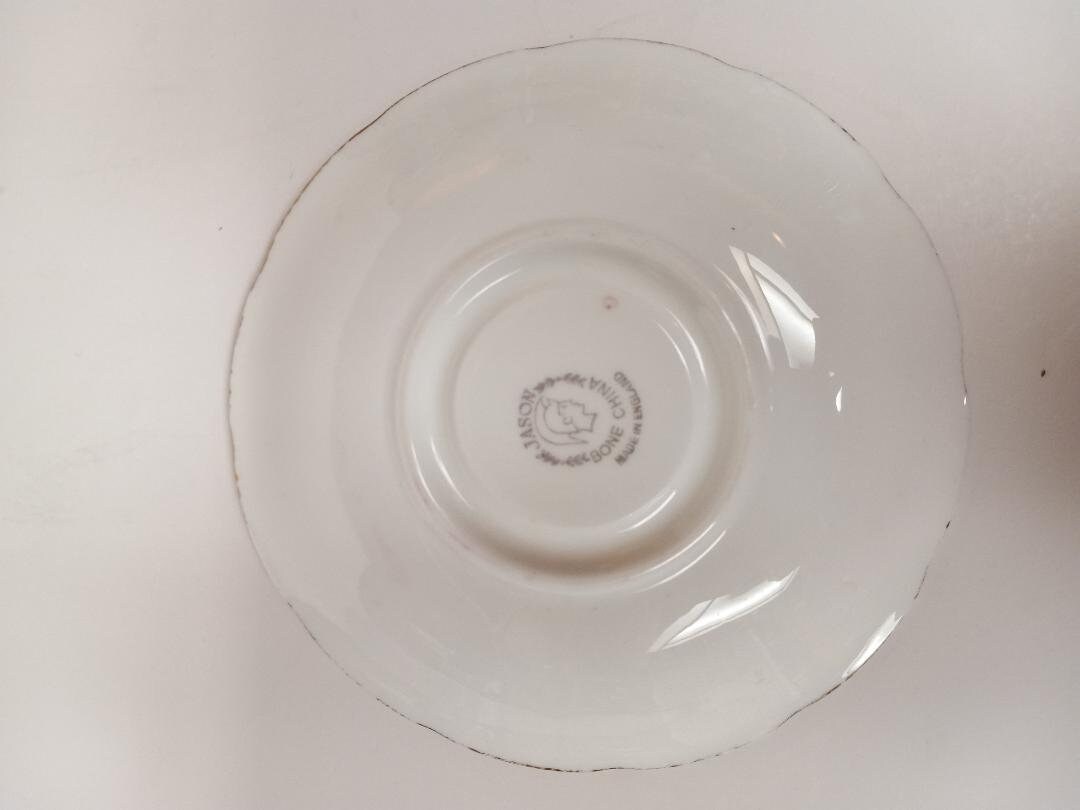 RARE Vintage Jason Bone China Floral Pattern Saucer - Etsy