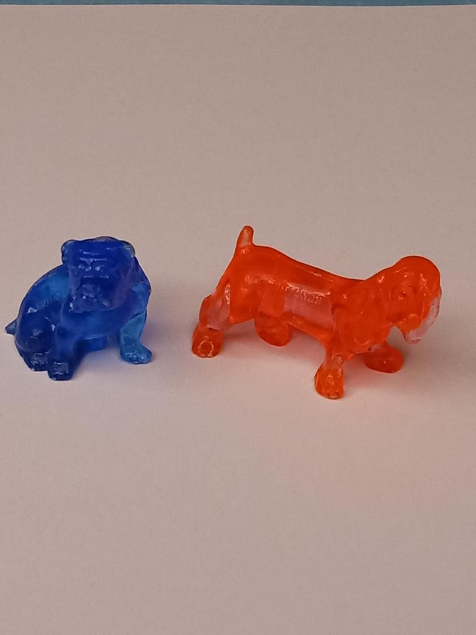 Vintage Lucite Clear Plastic Miniature Dog Figurines - Etsy