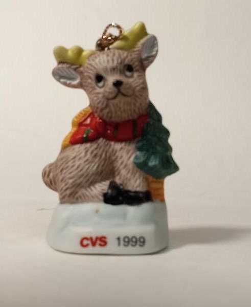 Vintage CVS Christmas Holiday Tree Ornaments Snowman, Angel and ...