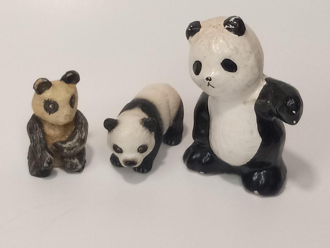 Vintage Panda Bear Figures Set of 3 Collectable Mini Statues - Etsy