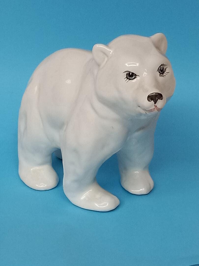 Vintage Ceramic Polar Bear Figure Made in Italy - Etsy