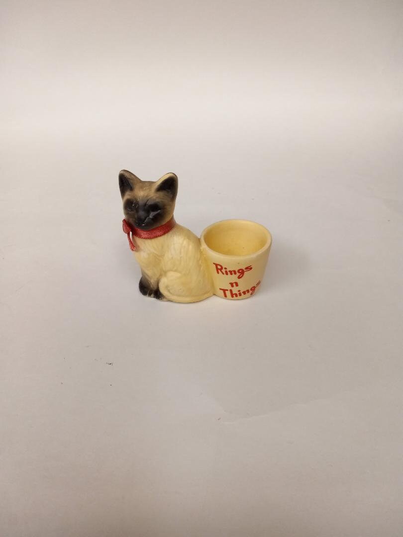 Rare Vintage Korean Lego Siamese Cat Trinket Holder - Etsy