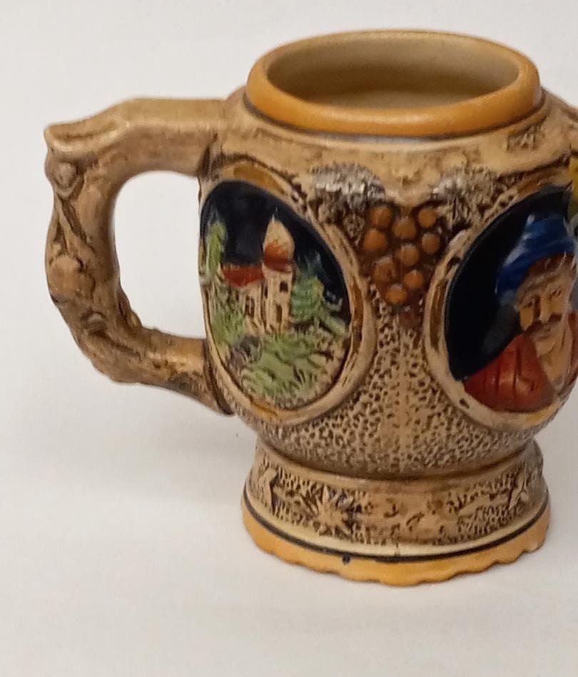 Vintage German Stoneware Beer Steins Set of Two 4 Height - Etsy