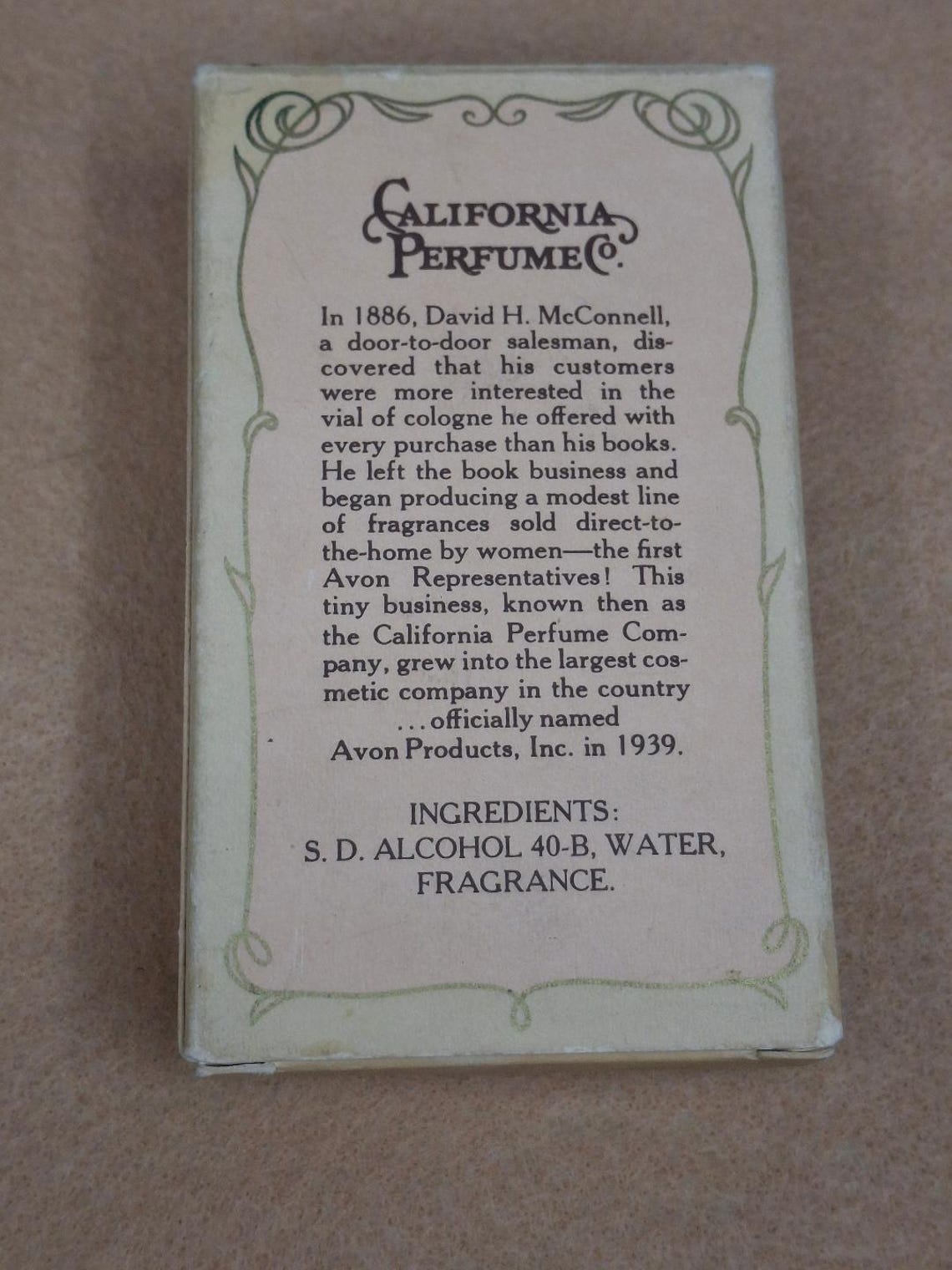 Vintage Avon California Perfume Anniversary Keepsake 19754 "charisma ...