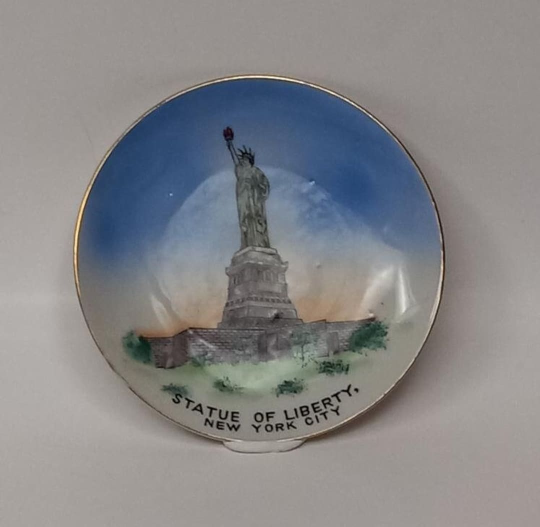 Vintage Statue of Liberty New York City Collectable Plate 6" Dia. - Etsy