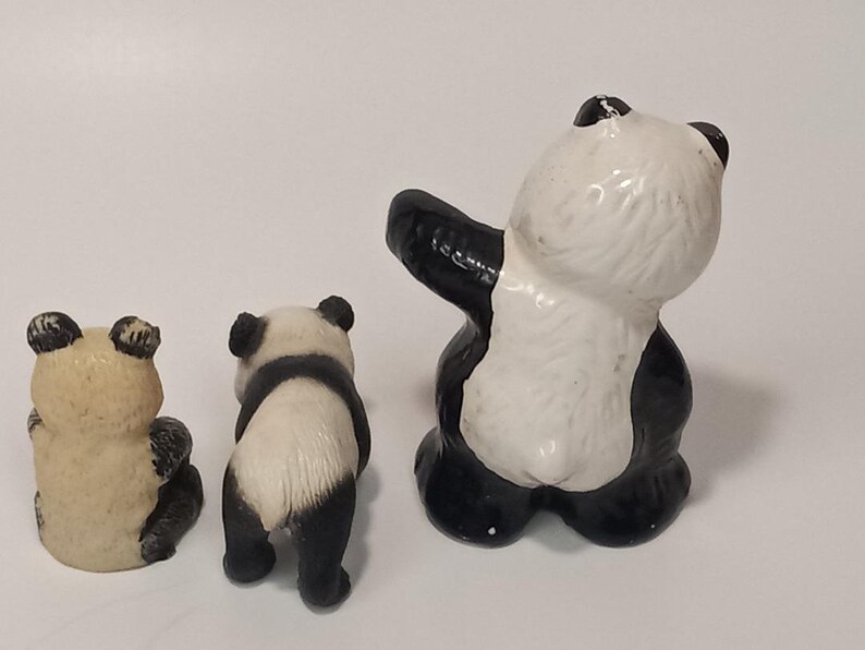 Vintage Panda Bear Figures Set of 3 Collectable Mini Statues - Etsy