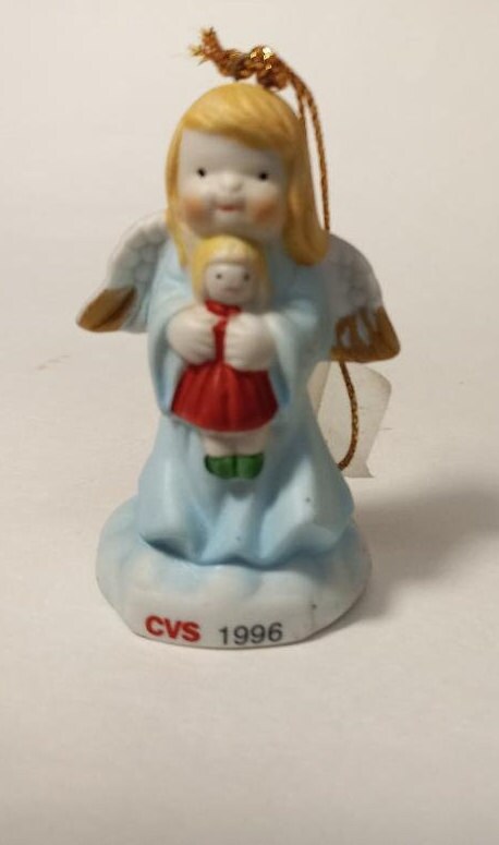 Vintage CVS Christmas Holiday Tree Ornaments Snowman, Angel and ...
