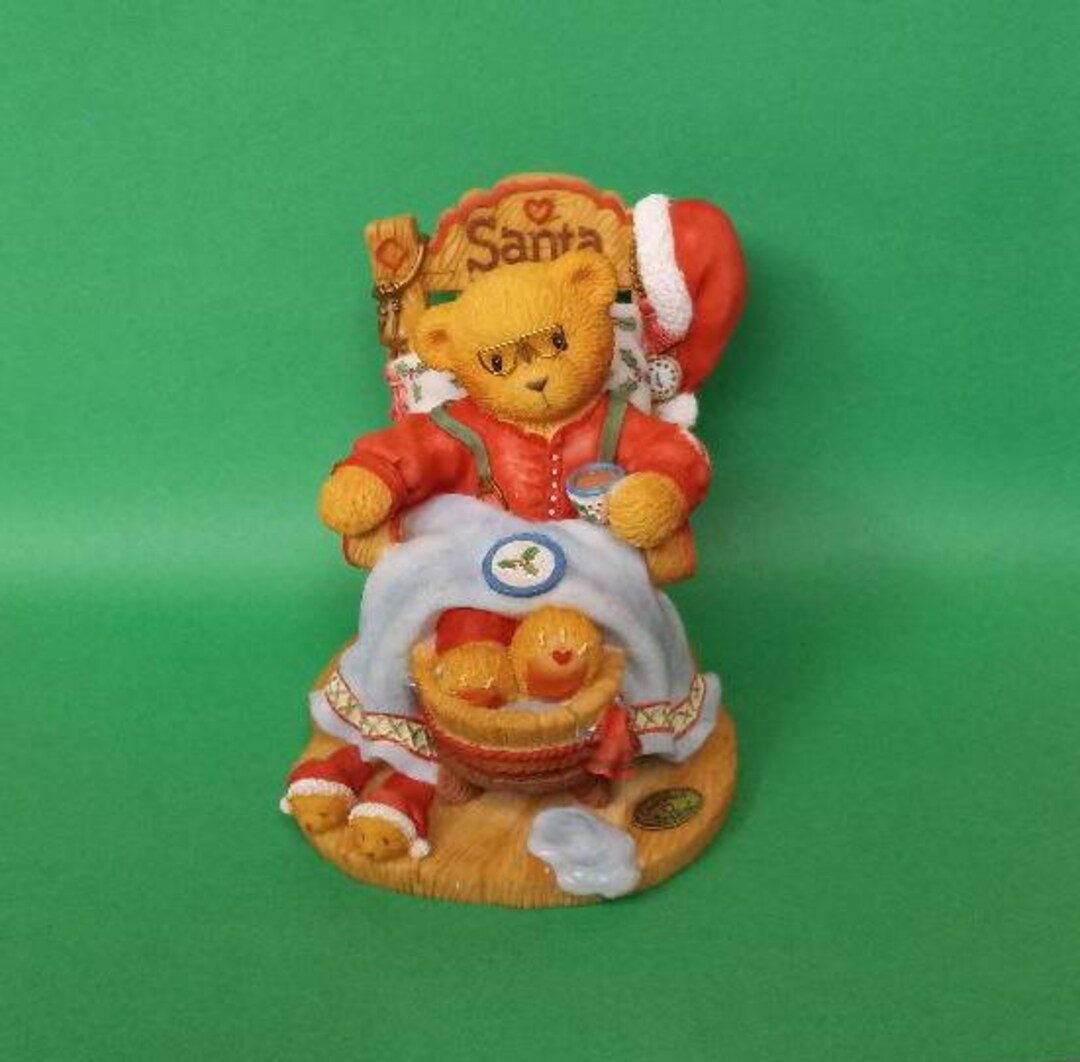 Cherished Teddies Santa "a Little Holiday R & R" Figurine 1998 - Etsy