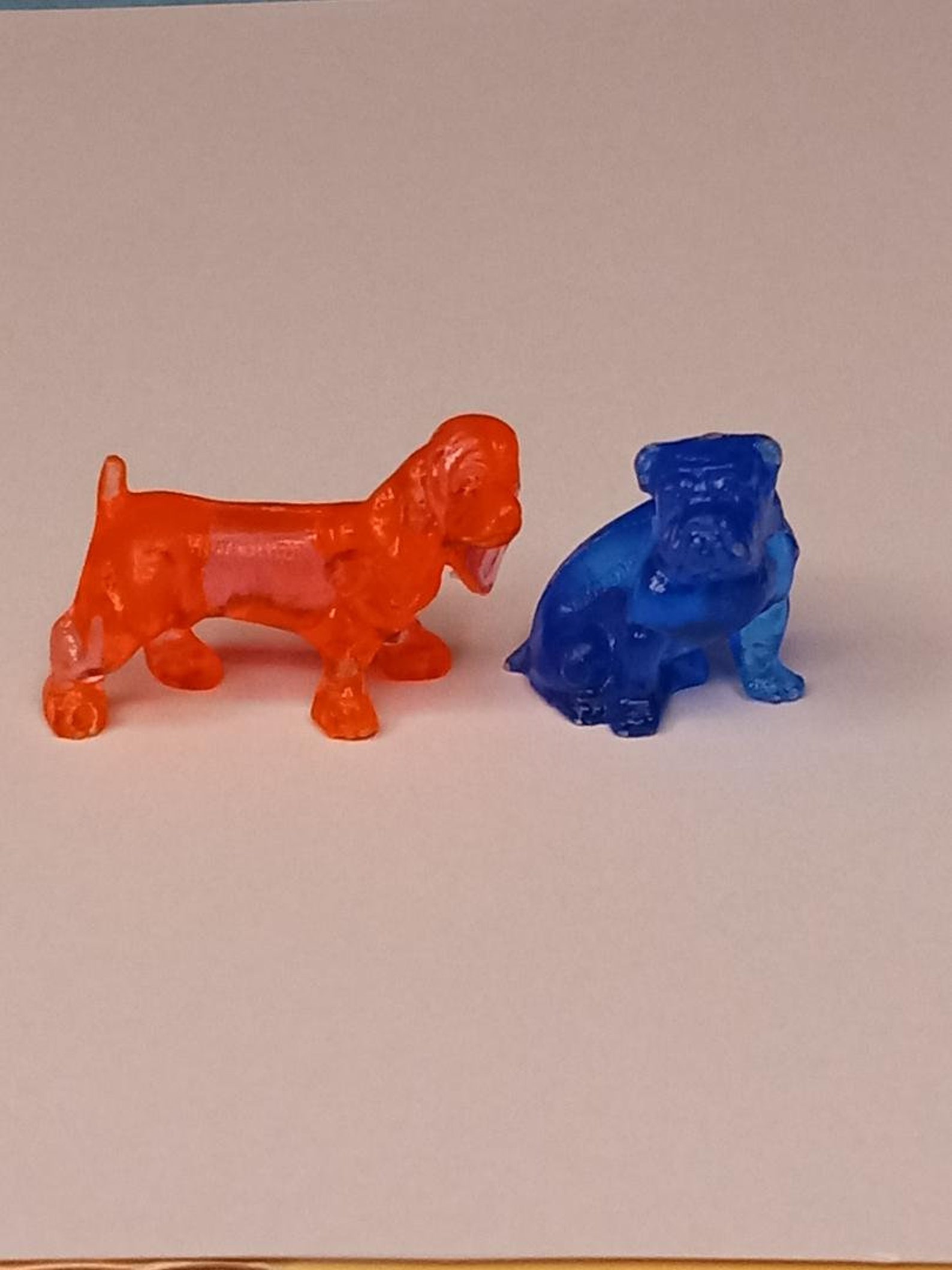 Vintage Lucite Clear Plastic Miniature Dog Figurines - Etsy