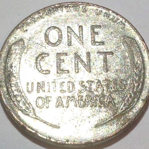 Silver Color 1953 Wheat Penny Coinage Very Unusual Color For | Etsy