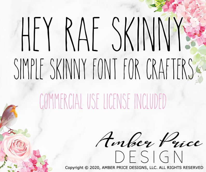 Skinny Font Svg Cricut Font Rae Dunn Style Alphabet Svg Basic Etsy