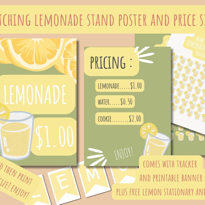 Lemonade Stand Sign - Etsy
