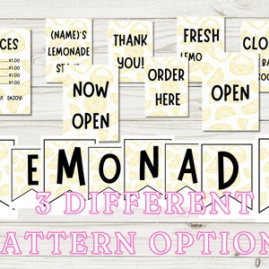 SUMMER LEMONADE STAND Poster Bundle, Editable Template, Summer Kids ...