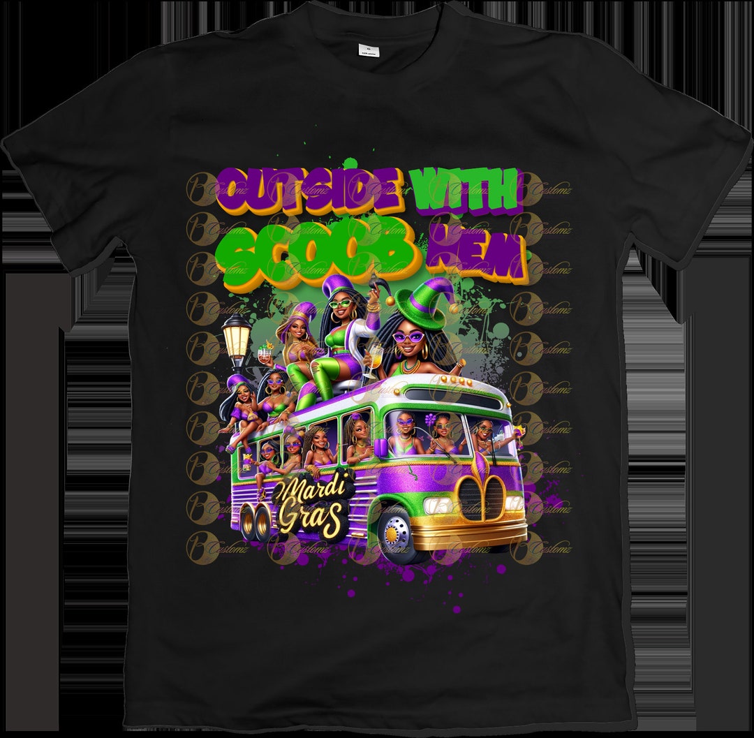 Mardi Gras Party Bus Outside With Scoob Nem, Happy Mardi Gras PNG ...