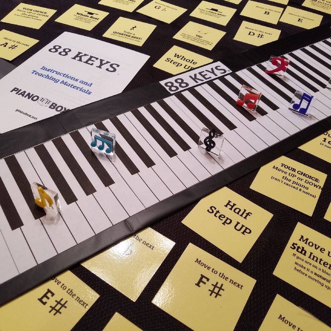 88 Keys - Piano Keyboard Board Game - Etsy