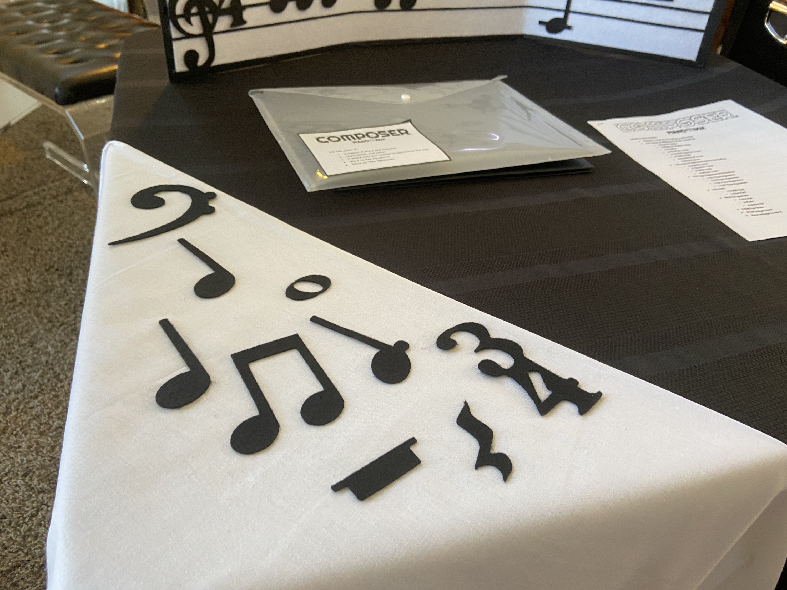 Composer - Foldable Felt Board Music Staff - Etsy