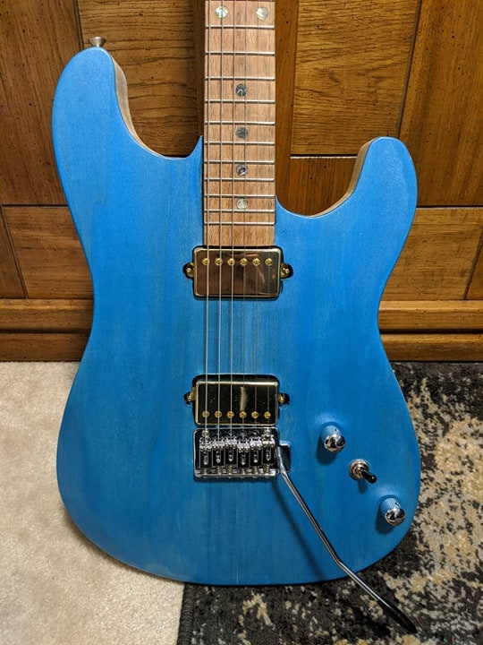 Blue Handmade Electric Guitar - Etsy
