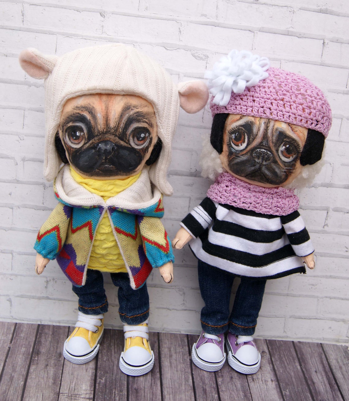 Pug dog doll pug dog gift pug toy pug puppy funny pug | Etsy