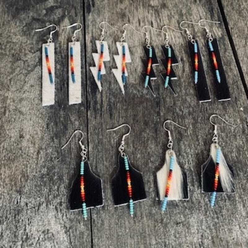 Cowhide Earrings - Etsy Australia