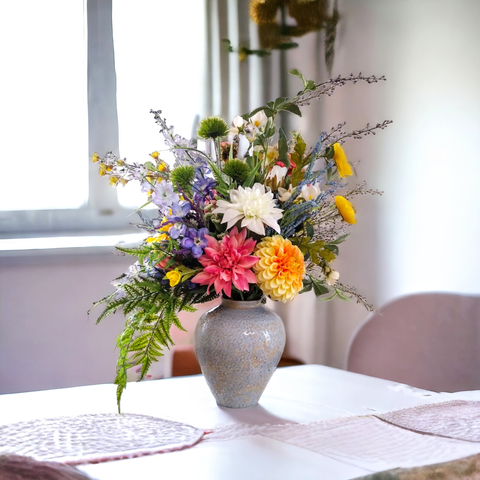 Large Floral Arrangement Centerpiece, Large Colorful Centerpiece, Large ...