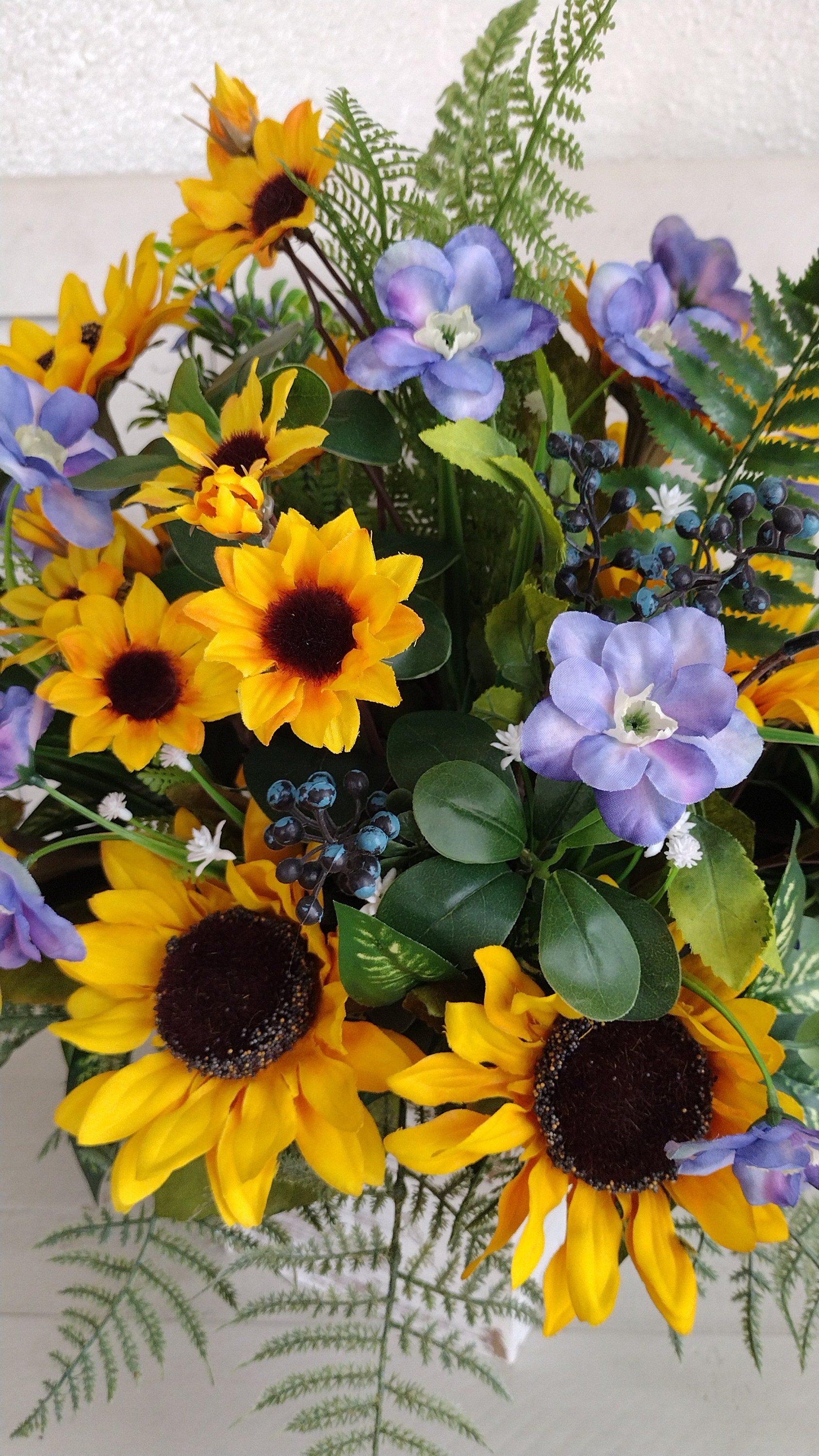 Sunflower Arrangement Centerpiece, Silk Sunflower Centerpiece ...
