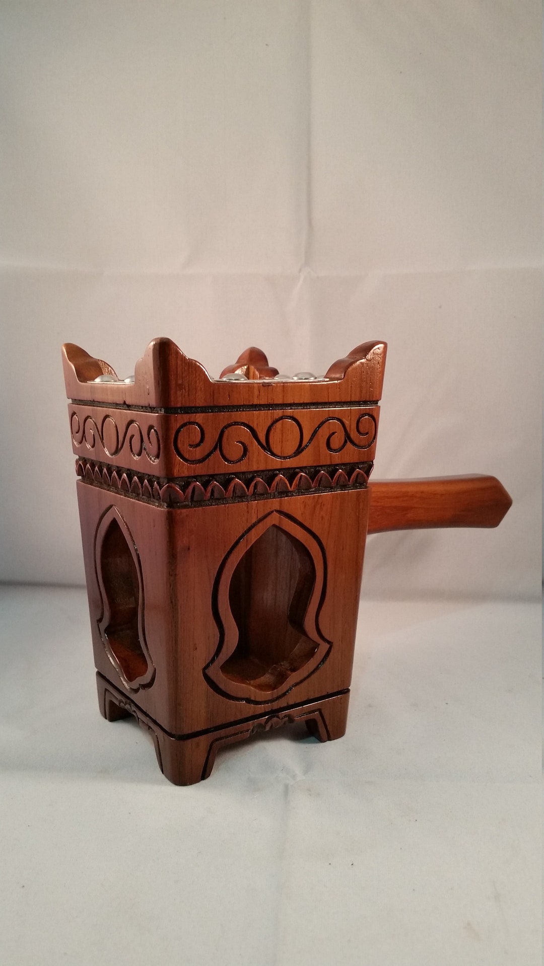 Wooden Charcoal Incense Burner Bakhoor Oudh Incense Holder Traditional ...