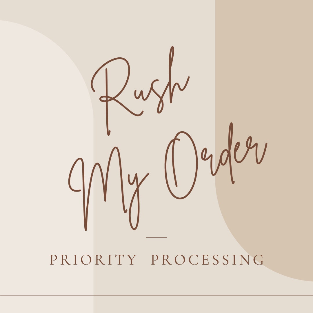 Rush Order Add-on Jump the Queue Priority Order Processing - Etsy