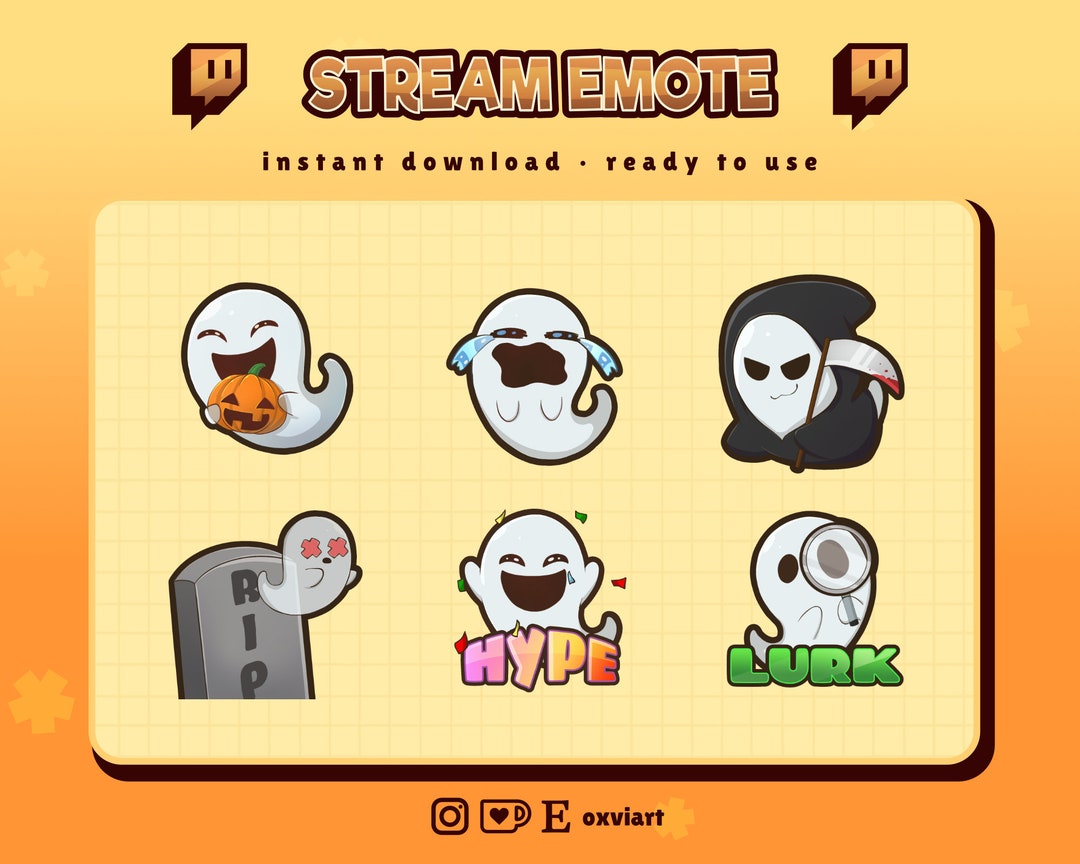 Twitch Emote - Ghost | Halloween Emote | Stream Emote - Etsy