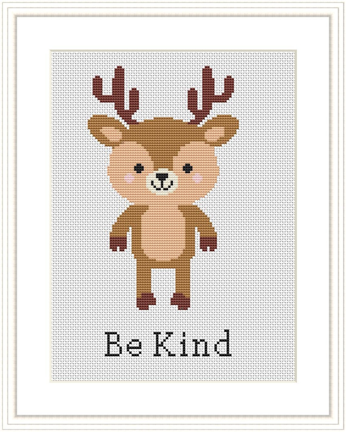 Deer Cross Stitch Pattern Animal Cross Stitch Easy Deer Cross Stitch ...
