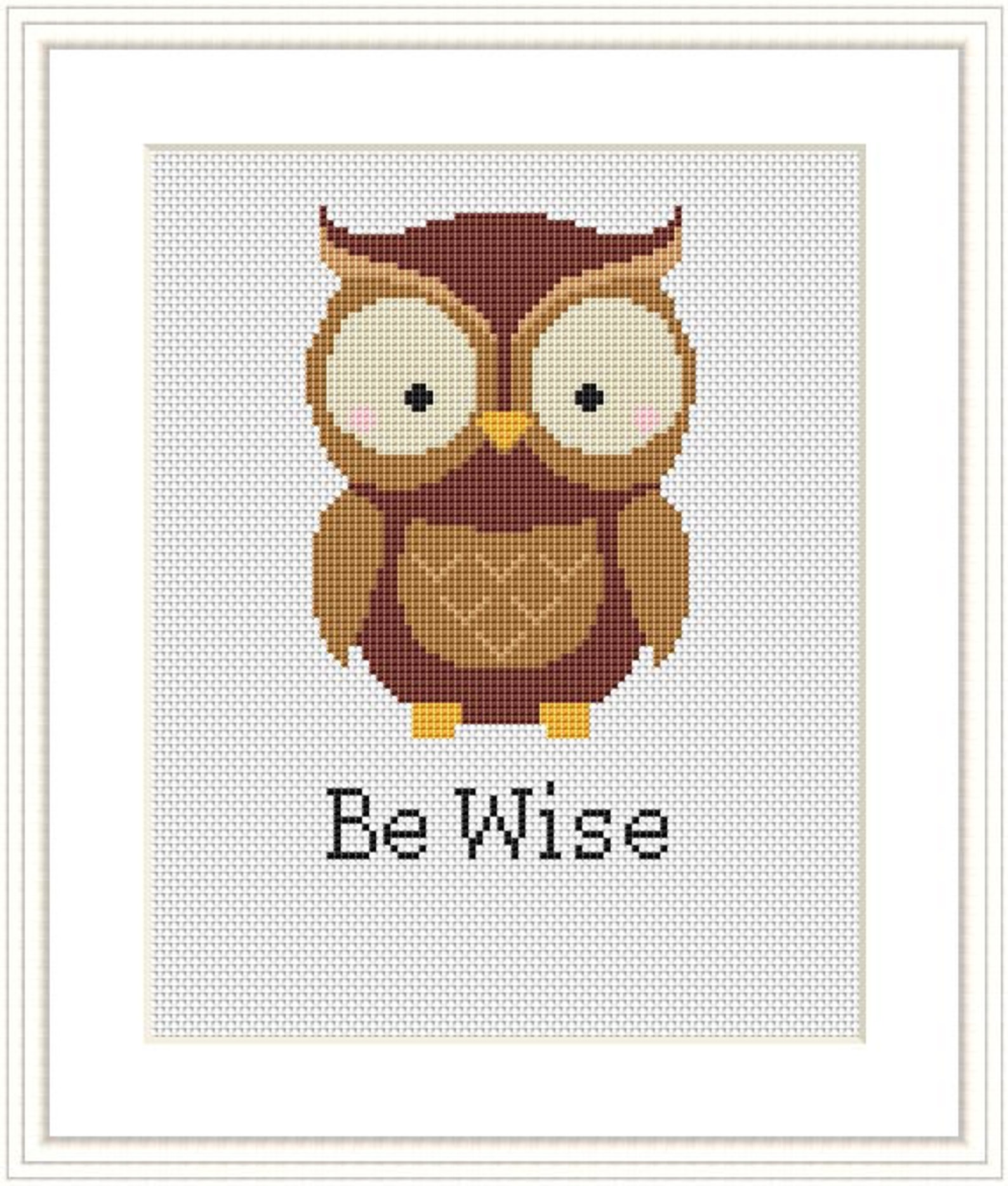 Owl Cross Stitch Pattern Baby Owl Cross Stitch Cute Bird Cross Stitch ...