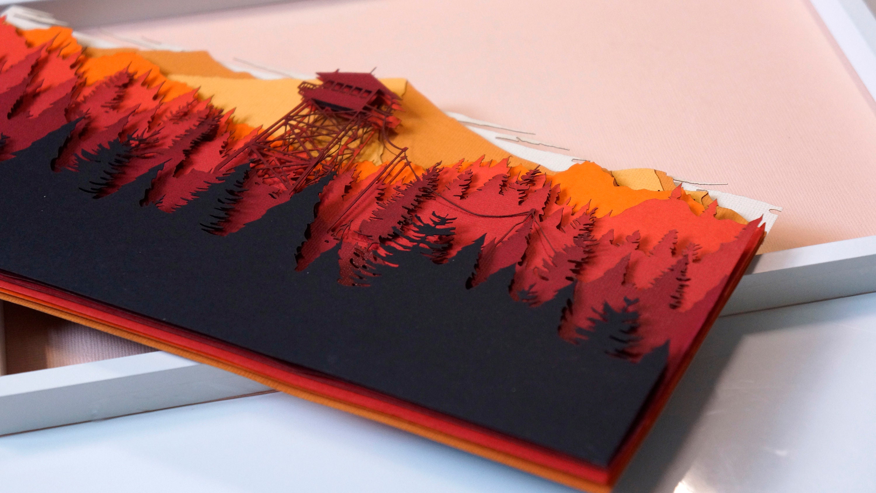 Firewatch Shadow Box Laser Cut - Etsy