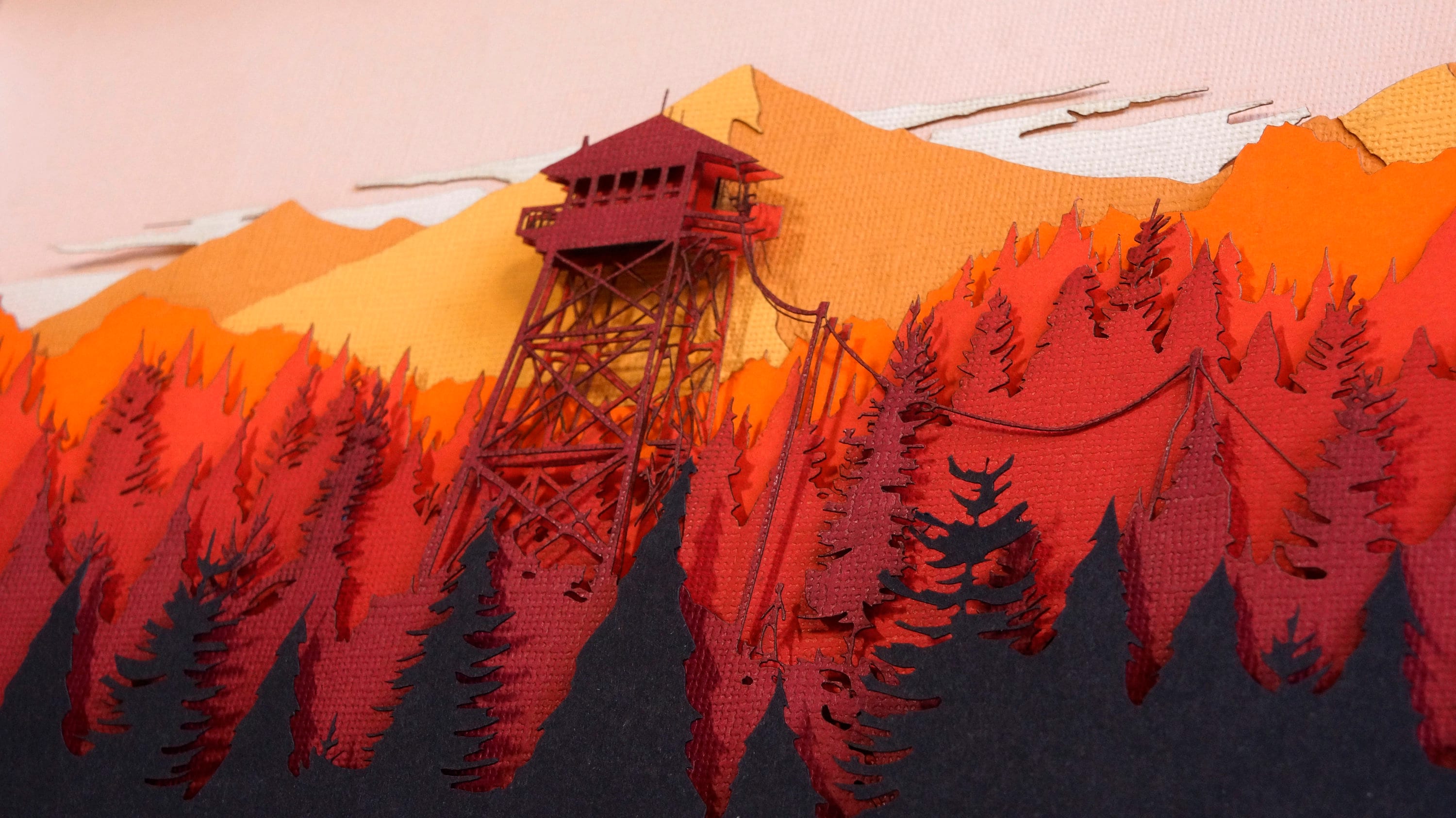 Firewatch Shadow Box Laser Cut - Etsy