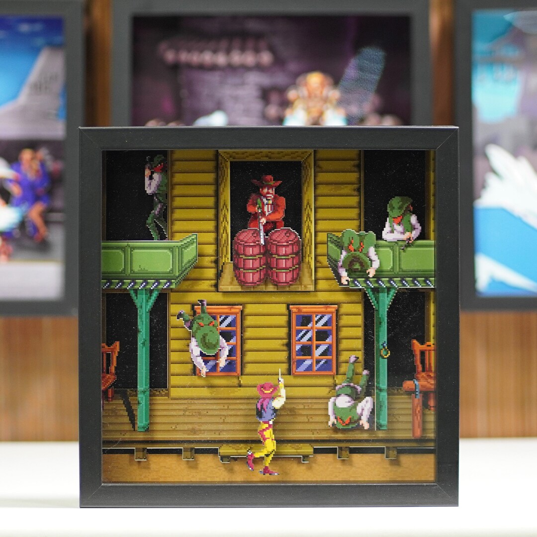 Sunset Riders - Color Shadow Box 3D Frame Diorama - Etsy
