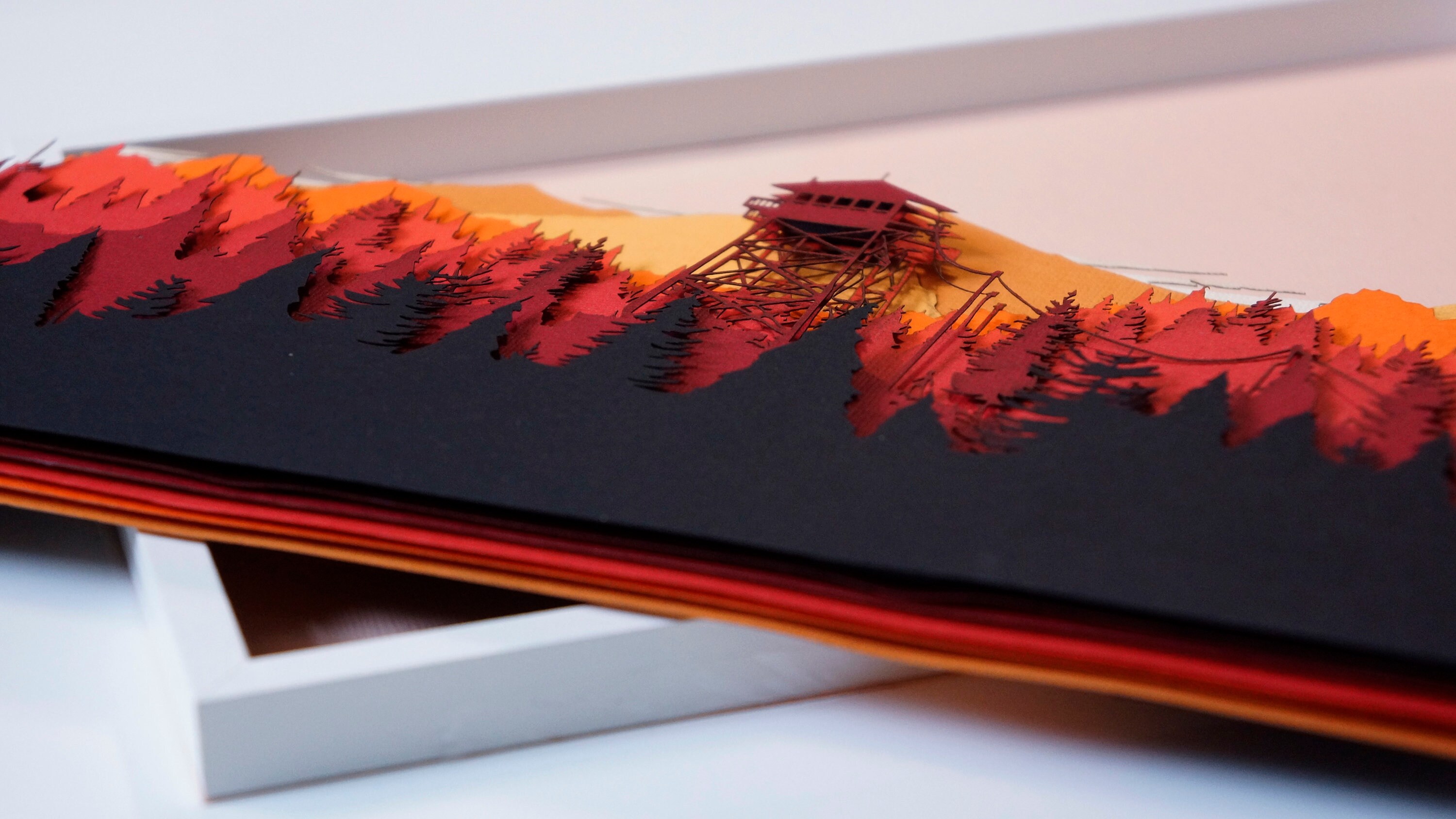 Firewatch Shadow Box Laser Cut - Etsy