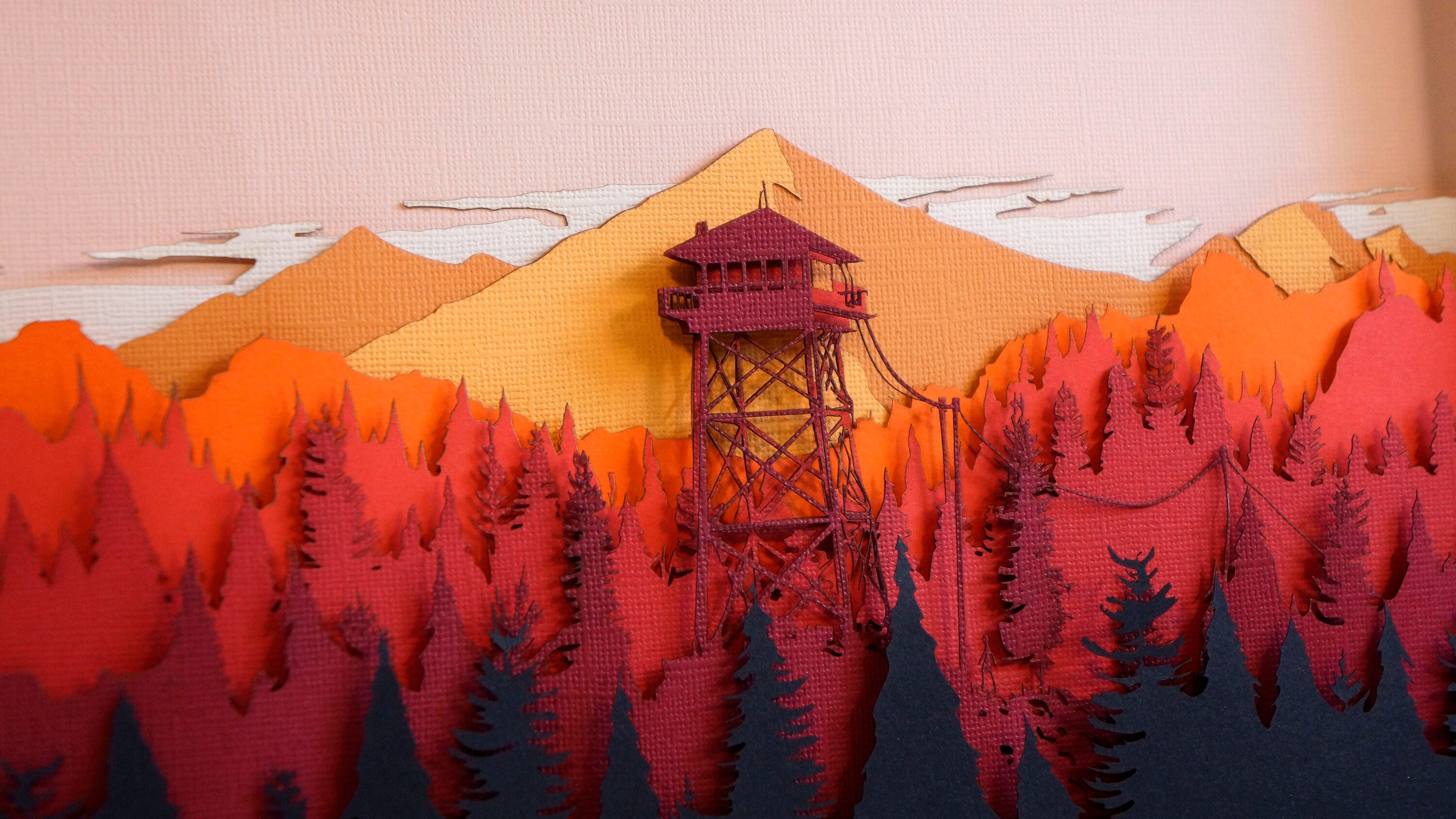 Firewatch Shadow Box Laser Cut - Etsy