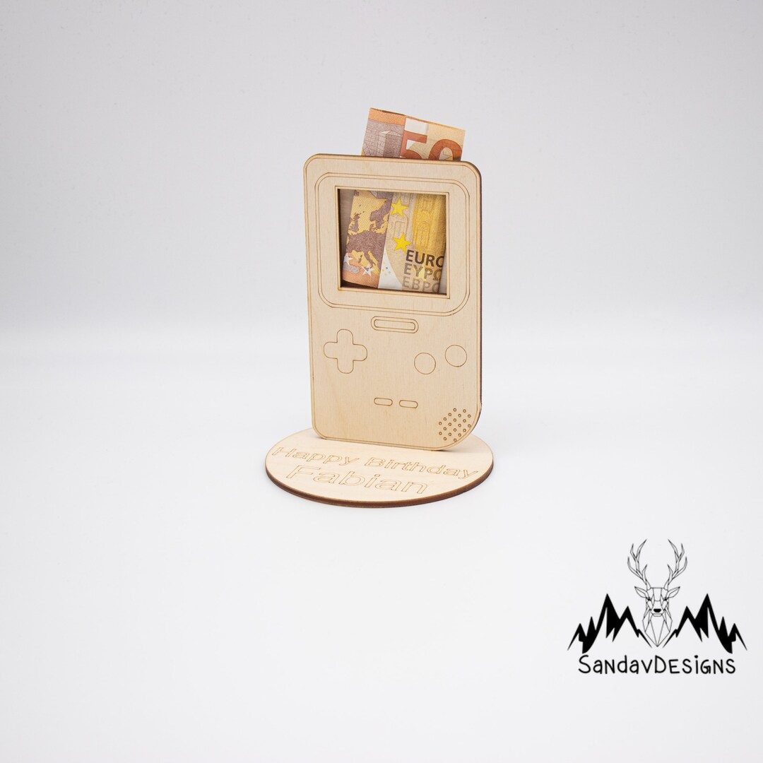 Geldgeschenk Gameboy Aus Holz Personalisiert - Etsy