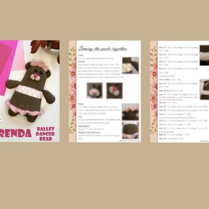 Teddy Bear Crochet Pattern, Amigurumi Pattern, Ballet Dancer, Ballerina ...