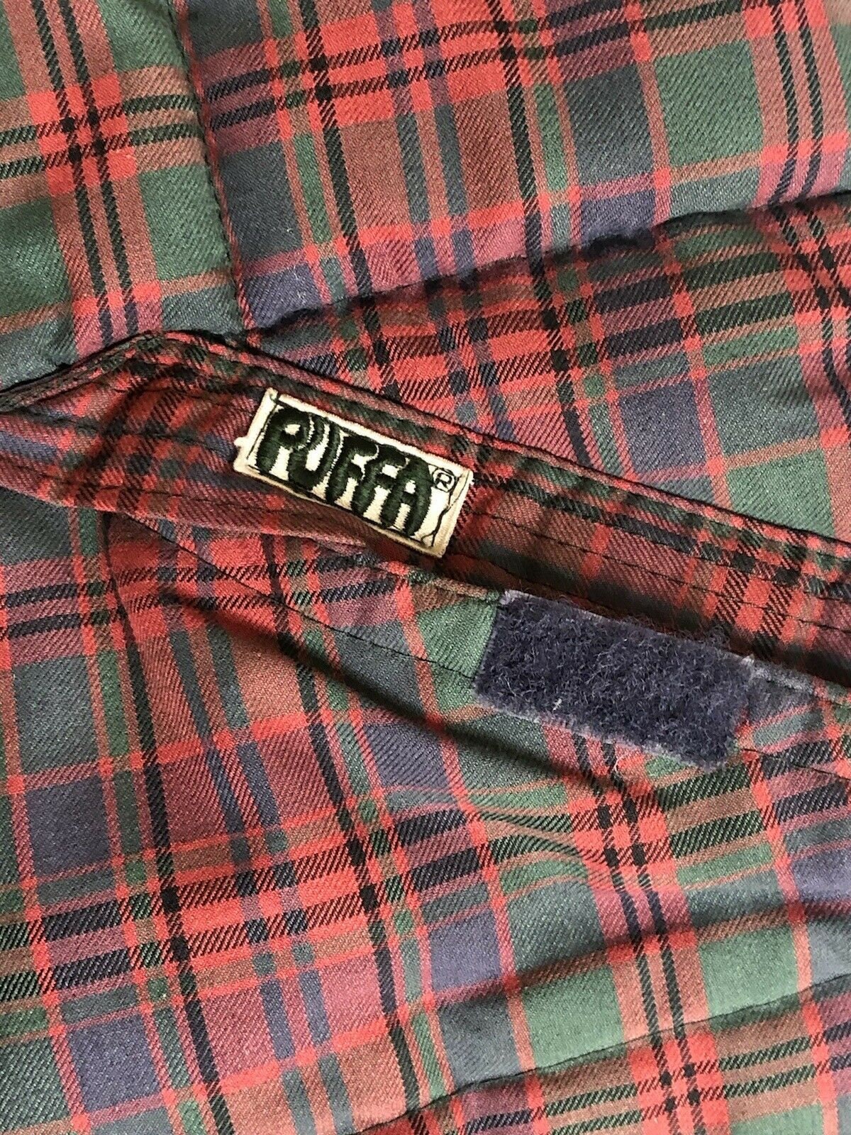 Vintage Original PUFFA Clothing Tartan Plaid Mens Full Zip Snap Front ...