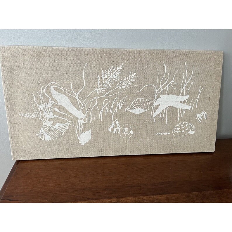 Vintage Marushka Under the Sea Screen Print Coastal Beach 1970s Art ...
