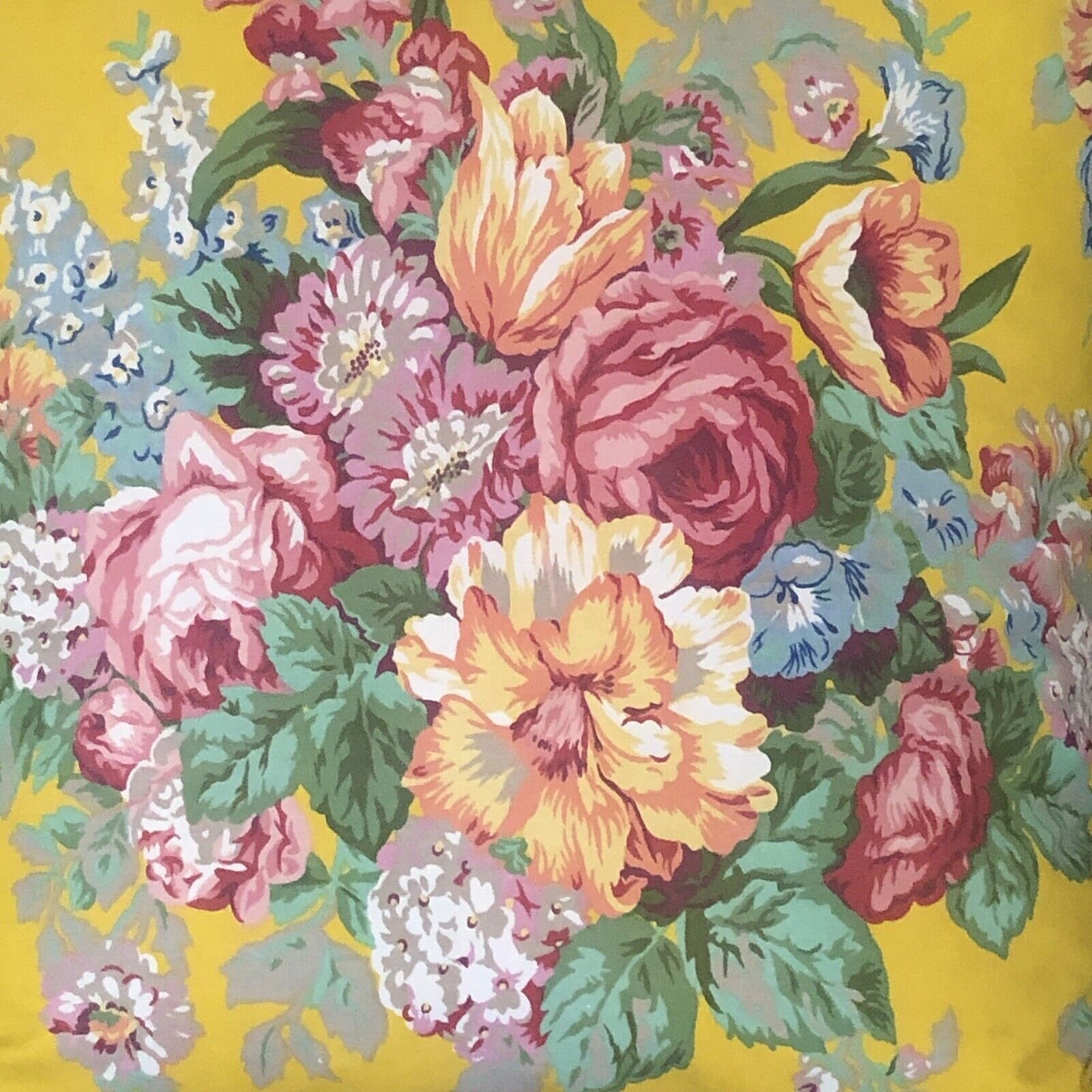 Ralph Lauren Home Fowlers Lane Yellow Floral Down Pillow 22” Square See ...