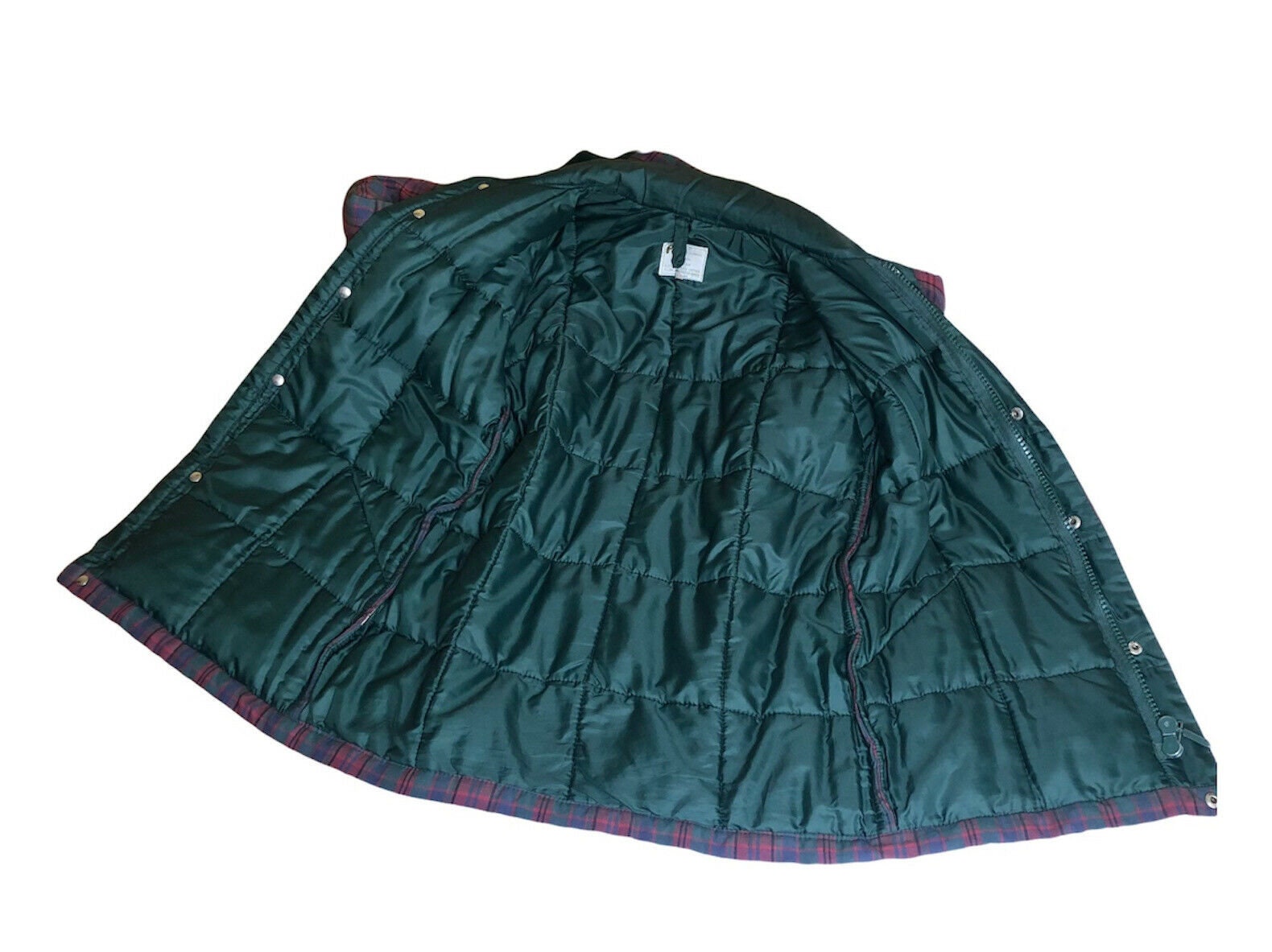 Vintage Original PUFFA Clothing Tartan Plaid Mens Full Zip Snap Front ...