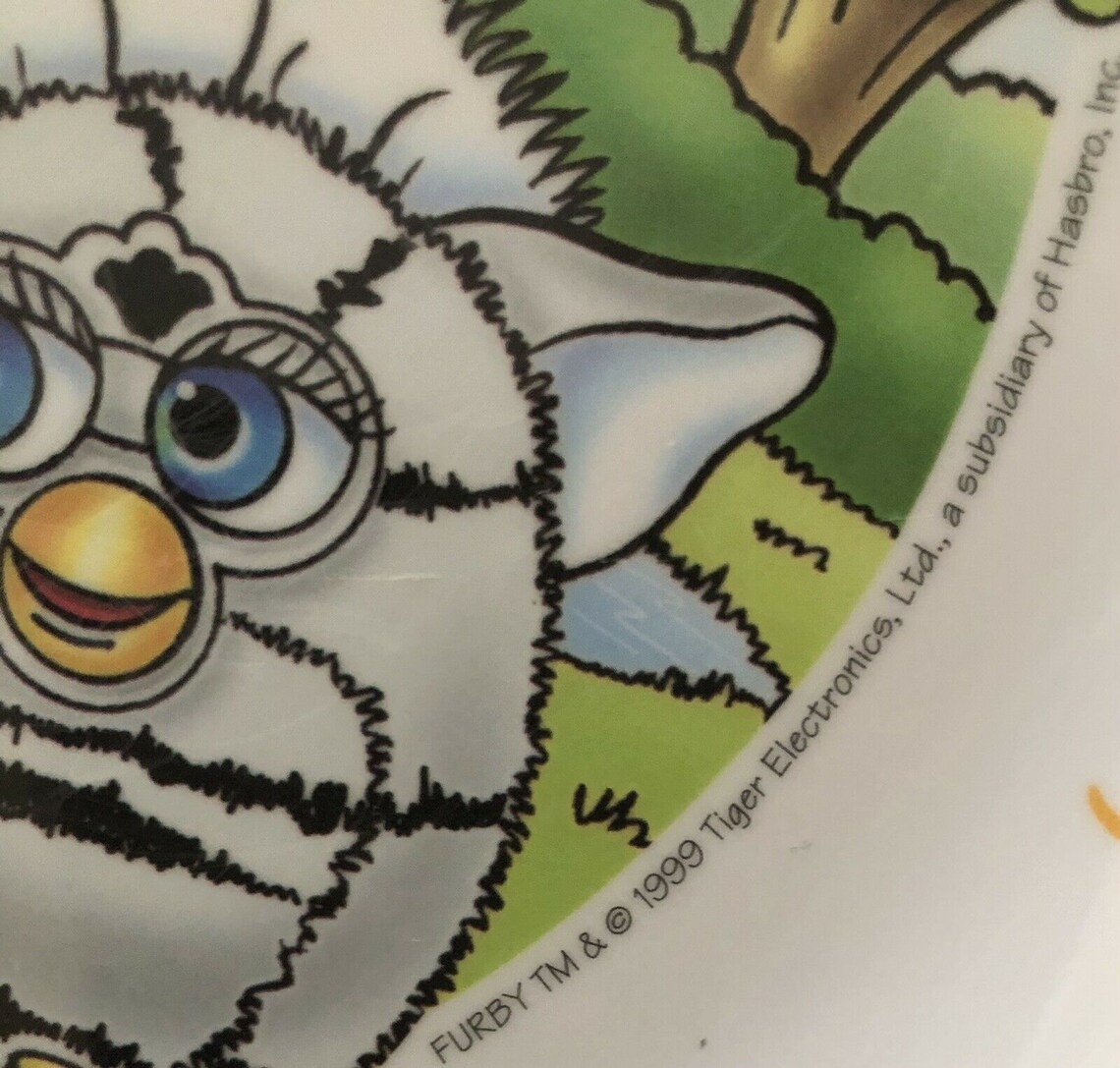 Vintage Furby Trudeau Melamine Design Neove Kids Plastic Plates Set of ...