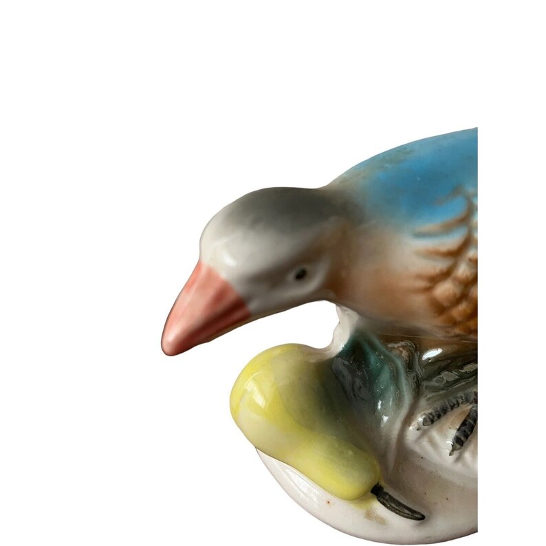 Pair Vintage Lusterware Bird Avifauna With Pear Made in Brazil Ceramic ...